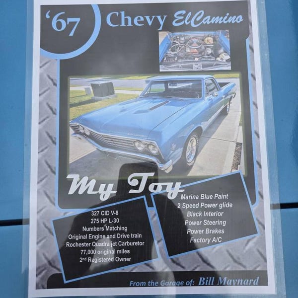 Show Car Build Sheet Template, Display Garage Decor (MS Word & PDF) - Etsy