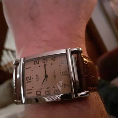 Men's Rectangular Vintage Retro Analog Dress Watch Gold - Etsy Canada
