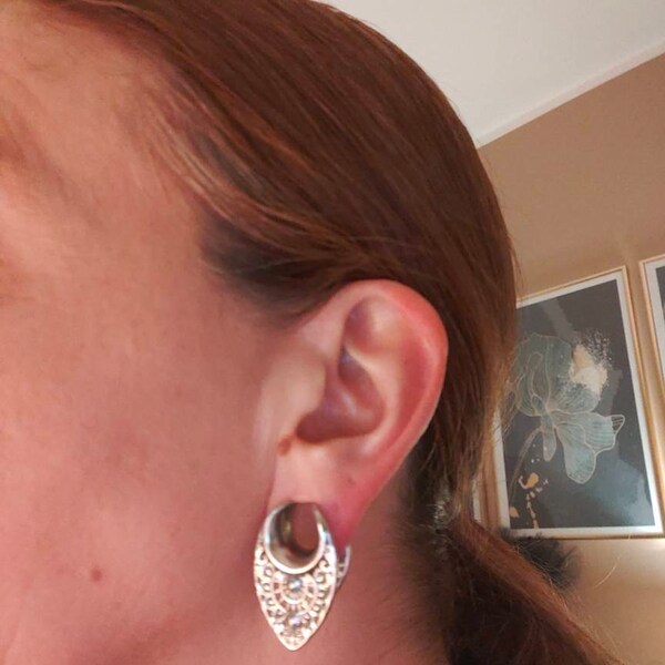 Ear Saddles "mandala" Sold as Pair, High Quality Stainless Steel Metal ...