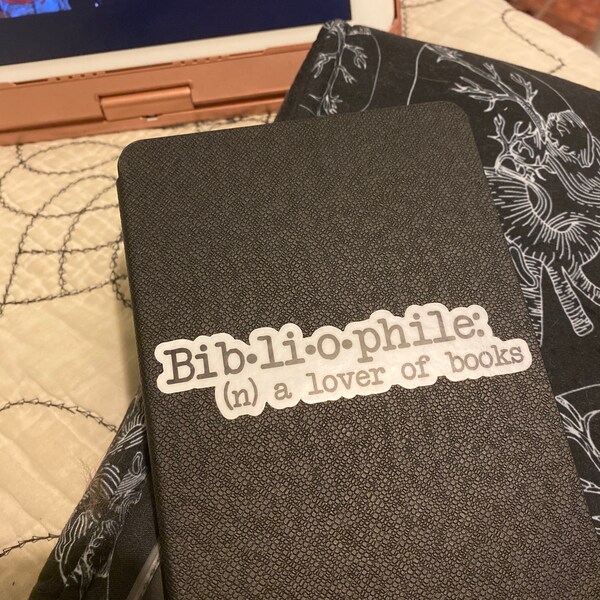 Bibliophile Sticker A Lover of Books Vinyl Sticker Book Lover Gift ...