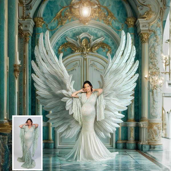 20 ANGEL WINGS Backdrops Digital Backgrounds Maternity Backdrop Angel ...