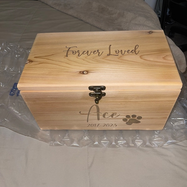 Personalized Pet Urn Pet Memory Chest Pet Memory Box Pet Keepsake Box ...