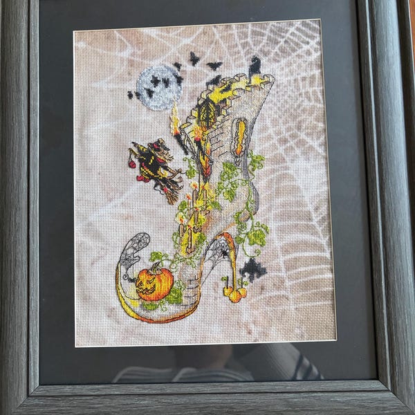 Grunge Cobwebs 003 Printed Aida Fabric || Cross Stitch Canvas || 11/14 ...