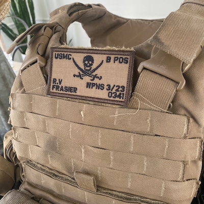 Leather Plate Carrier Flak Patch 2.25 X 4 Embroidered Patch on Hand ...