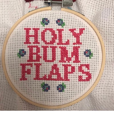 Holy Bum Flaps Cross Stitch Kit - Etsy UK