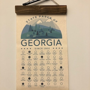 GA State Park Adventure Checklist WITH Pen // Georgia State Park ...