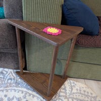 Triangular Side Coffee Table, Corner End Table, Minimalist Sofa Table ...