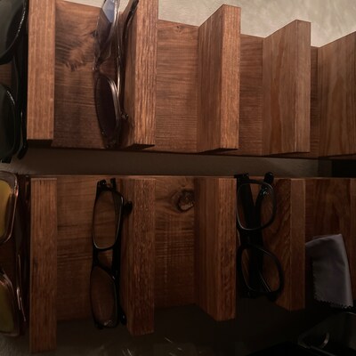 Wooden Sunglasses Shelf Floating Shelf Entryway Organization Eyeglass ...