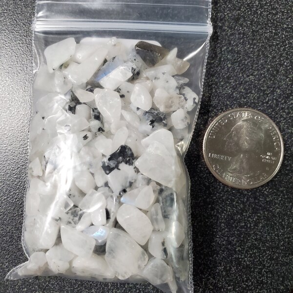 Rainbow Moonstone Semi Tumbled Gemstone Mini Chips 5 - 15 Mm: Choose ...
