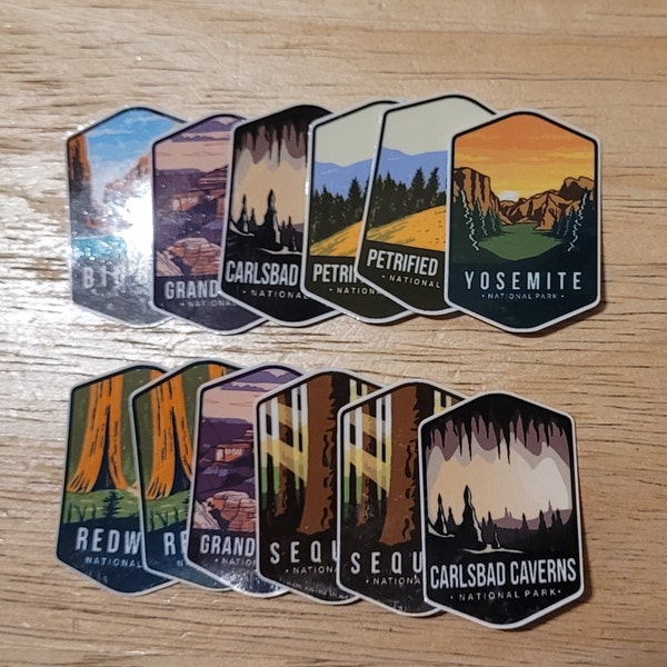 National Park Stickers: Waterproof Adventure Decals - Etsy