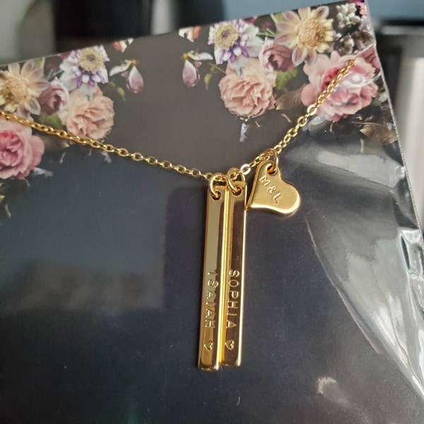 Personalized Family Necklace, Custom Family Necklace, Kids Names and ...