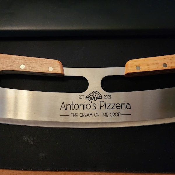 Personalized PIZZA CUTTER ROCKER | Custom Pizza Cooking Tool | Pizza ...