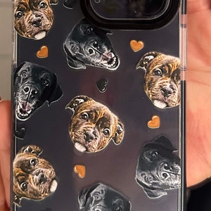 Custom Dog Phone Case, Custom Pet Illustrated Phone Case, Dog iPhone ...