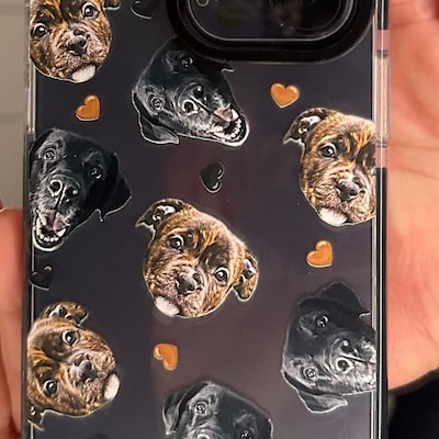 Custom Dog Phone Case, Custom Pet Illustrated Phone Case, Dog iPhone ...