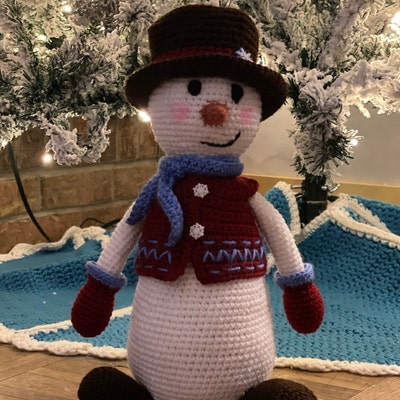 Crochet Pattern Amigurumi Snowman With Christmas Tree DIY Christmas Toy ...