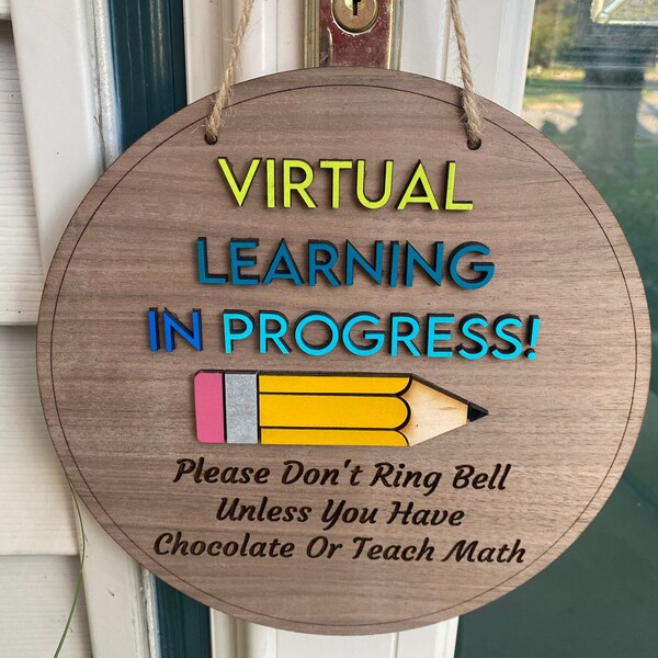 Virtual Learning in Progress Sign | Personalize Option | E-learning ...