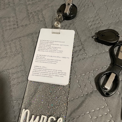 Stripes and Cracked Crystal Charm, Badge Reel Charm, Clip-on Bead Charm ...