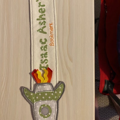 Personalised Handmade Children's Rocket Ship Bookmark - Etsy