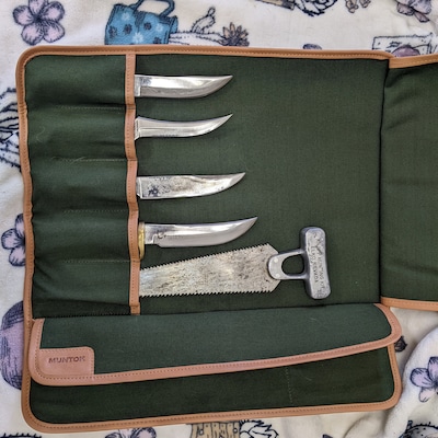 Canvas Knife Roll Set, Chef Knife Roll Case, Knife Storage, Chef Bag ...
