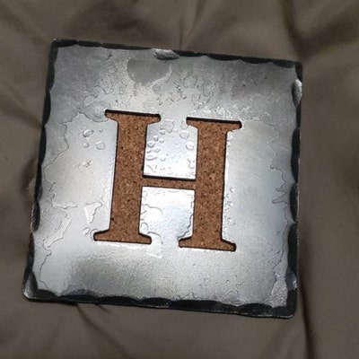 Forged Iron Square Monogram Coasters Set of 4 - Etsy