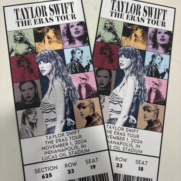 Physical Ticket Custom Personalized Laminated Concert Event Ticket ...