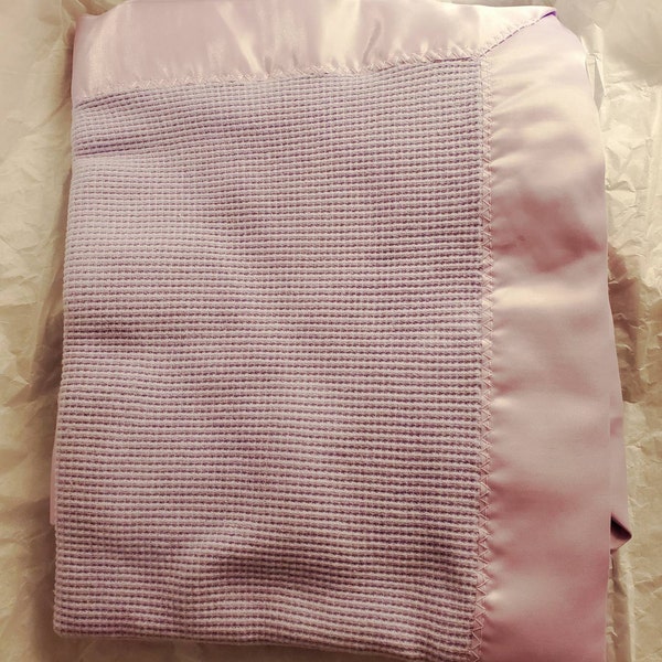 100% COTTON SATIN TRIM Handmade Blanket, Satin Edge Baby Blanket, Crib ...