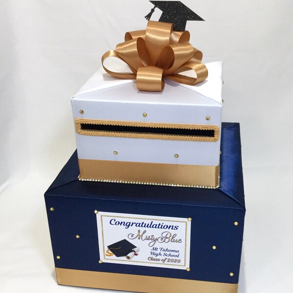 Graduation Card Box-any Color - Etsy