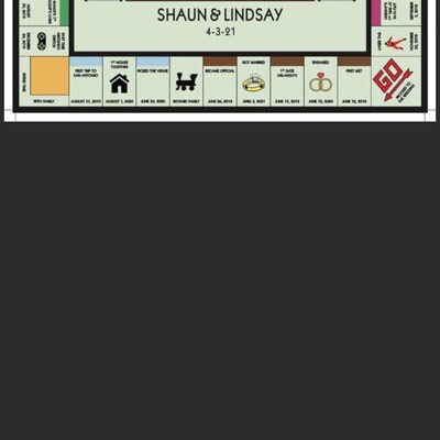 Personalised Monopoly Themed Board Game Wedding Invitation or ...