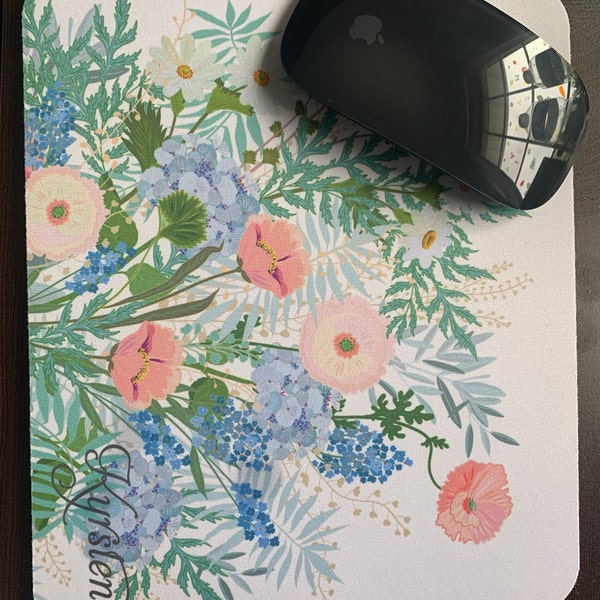 Mouse Pad Spring Floral Mouse Pad Floral Mouse Pad Office Mouse Pad ...