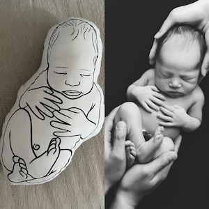 Customized Life-size Newborn Baby Pillow Birth Gift Keepsake - Etsy