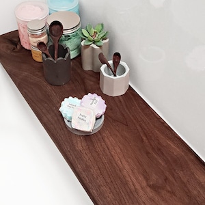 Minimalist Walnut Bath Caddy - Etsy