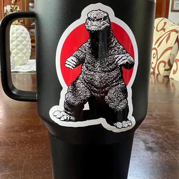 Godzilla Vinyl Sticker - Etsy