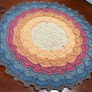 Flower Puddles Mandala Blanket Crochet Pattern - Etsy