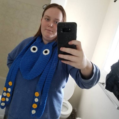 Octopus Scarf Crochet Pattern, Octopus Scarf With Tentacles, Halloween ...