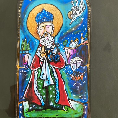 Saint Muirgen of Lough Neagh, Art Print, Dancing Monk Series - Etsy