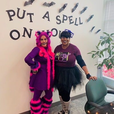 Bianna Cheshire Cat Costume Pp-pink Purple Bg-blue Gray Ears Tail ...