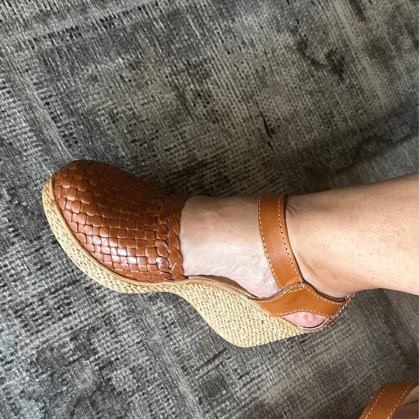 Lola Mexican Wedges//mexican Huarache//mexican Wedge Sandal//mexican ...