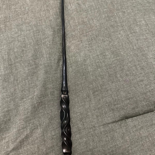 Hand Forged Steel Wand With Twisted Handle - Etsy