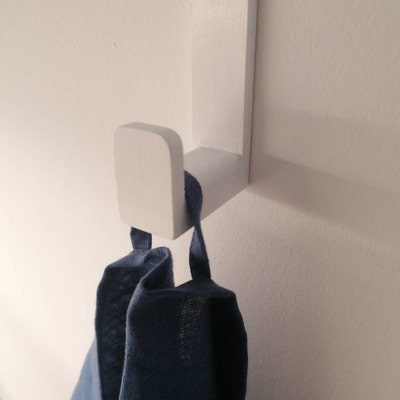 Self-adhesive Oak Wooden Rounded Wall Hooks Sets, Danish Oil Finish ...