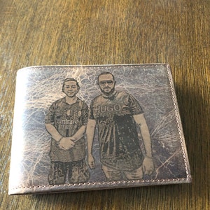 Mens Wallet Personalized Mens Wallet Engraved Photo in Wallet ...