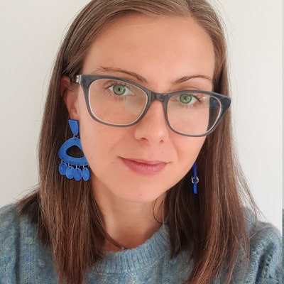 Large Statement Earring Large Clay Earrings Artisan - Etsy UK