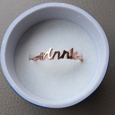 Personalized Name Ring Custom Children Name Jewelry Dainty Stacking ...