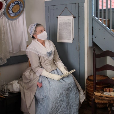18th Century Shallow Crown Straw Hat Trimmed W/ Olive Green - Etsy