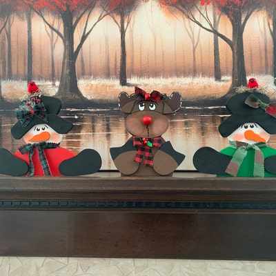 DIY Snowman Unfinished Wood Craft Kit - Etsy