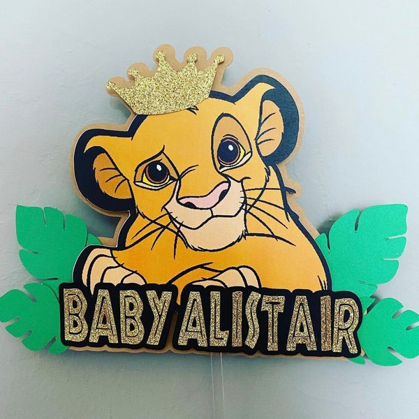 Baby Simba Cake Topper / Ready in 48 Hours / Lion Birthday Cake Topper ...