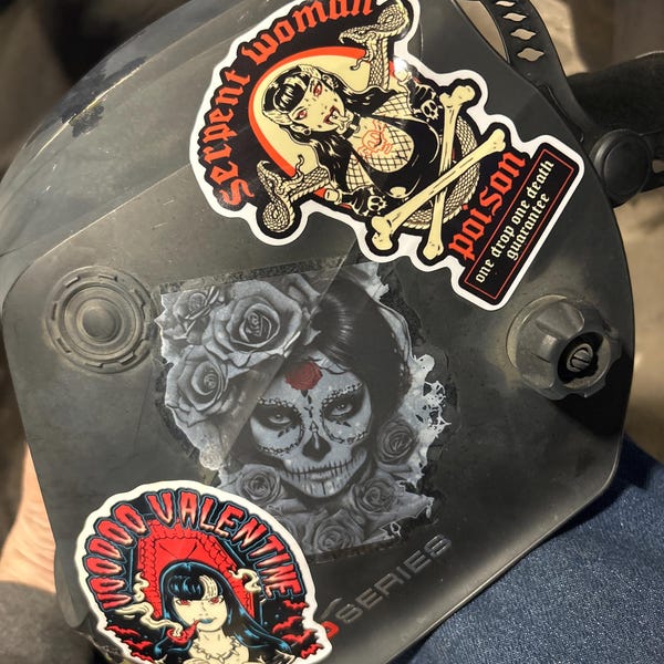Rockabilly Cross Vinyl Sticker, Horror Punk Decal, Psychobilly ...