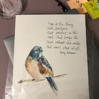 Hope is the Thing With Feather Emily Dickinson Quote Print, Bird Quote ...