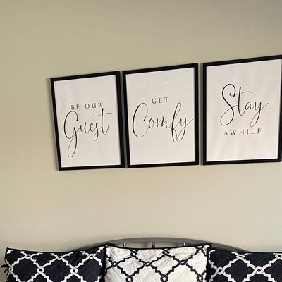 Stay Awhile Sign,guest Room Wall Art,be Our Guest,get Comfy,guest Room ...