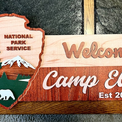 National Park Welcome Sign 3D, Personalized National Park Sign, Custom ...