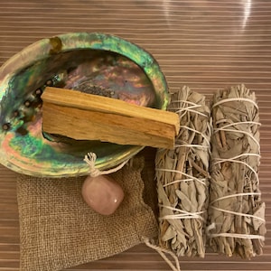 Sage Smudge Kit With 2 White Sage Bundles 4 Inch 2 Palo - Etsy